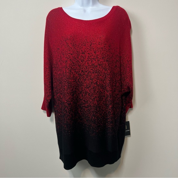 I.N. Studio | Sweaters | In Studio Womens Plus Size Red And Black ...